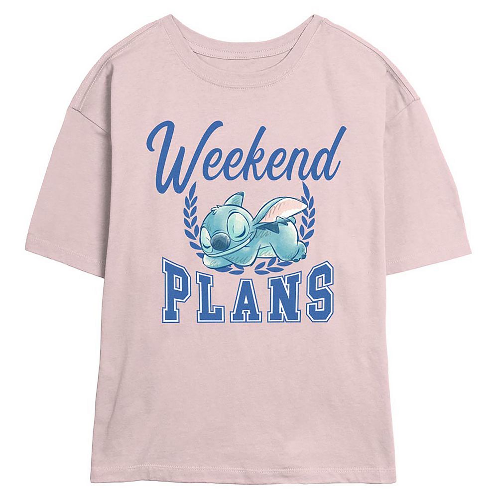 Disney's Lilo & Stitch Weekend Plans Juniors' Skimmer Graphic Tee