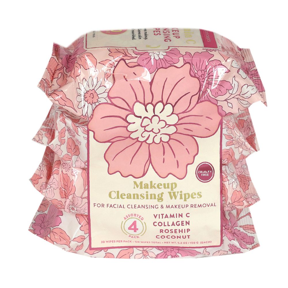 Beauty Concepts 4-Pack Makeup Cleansing Wipes