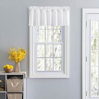 Stacey 3" Rod Pocket Solid Color Window Lined Filler Valance 42"x13" White
