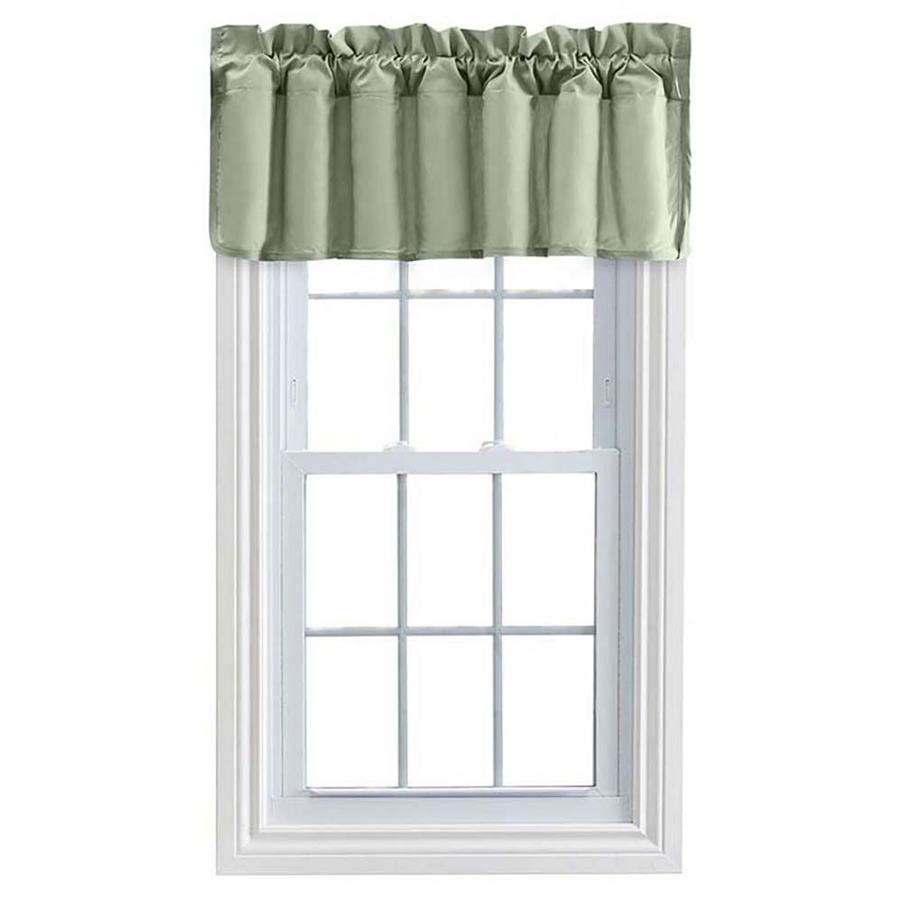 Stacey 3" Rod Pocket Solid Color Window Lined Filler Valance