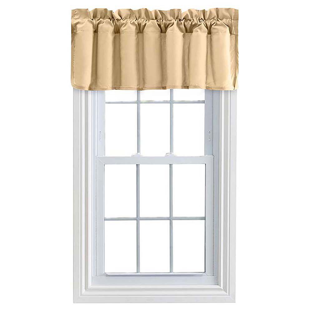 Stacey Solid Color Window 3" Rod Pocket Lined Filler Valance