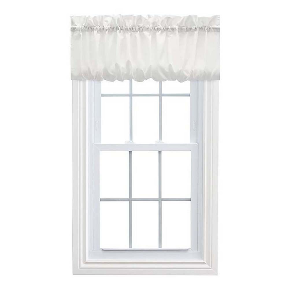 Stacey 1.5" Rod Pocket Solid Color Window Balloon Window Valance