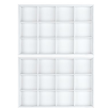 Set Of 2 Stackable Pu Leather Jewelry Organizer Trays Jewelry Organizer ...