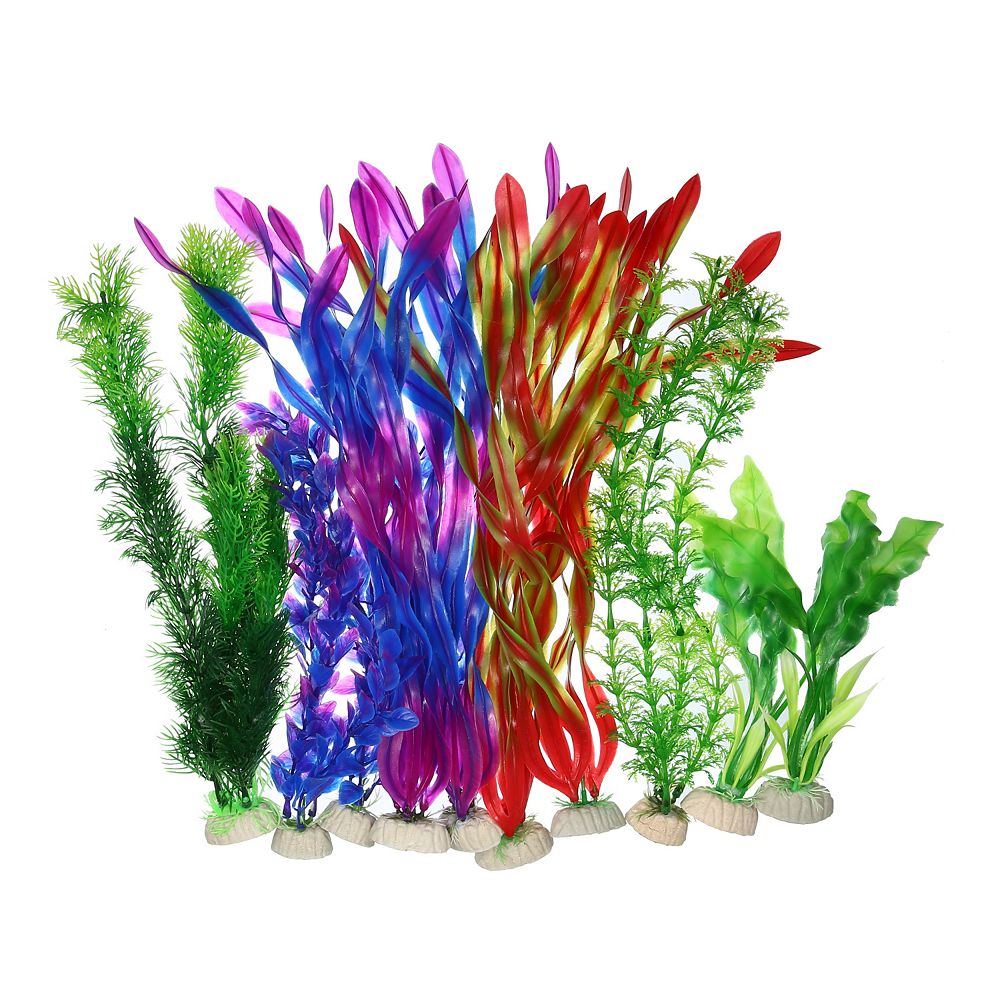 Aquarium Plants Set Fish Tank Plants Colorful Artificial Fish Tank ...