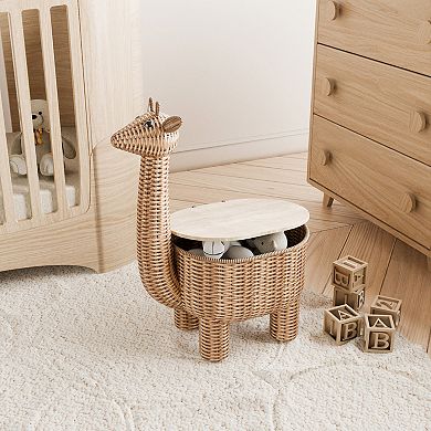 Zenna Home Baby Giraffe Storage Basket with Lid
