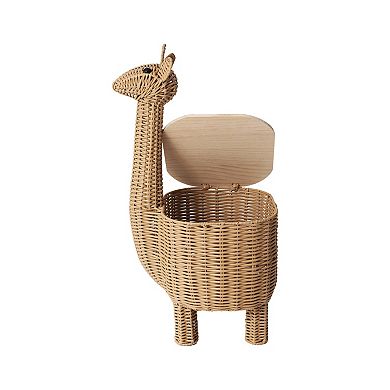 Zenna Home Baby Giraffe Storage Basket with Lid