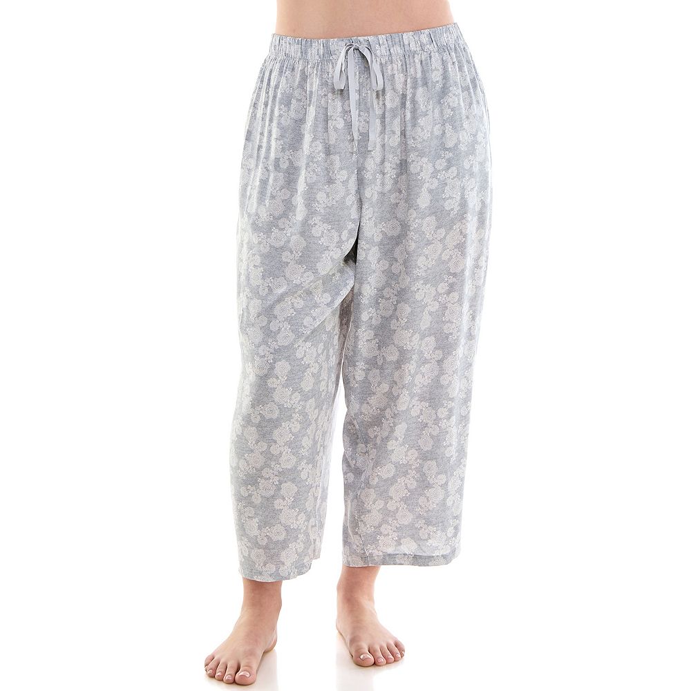 Plus Size Croft & Barrow® Woven Rayon Pajama Capri Pants