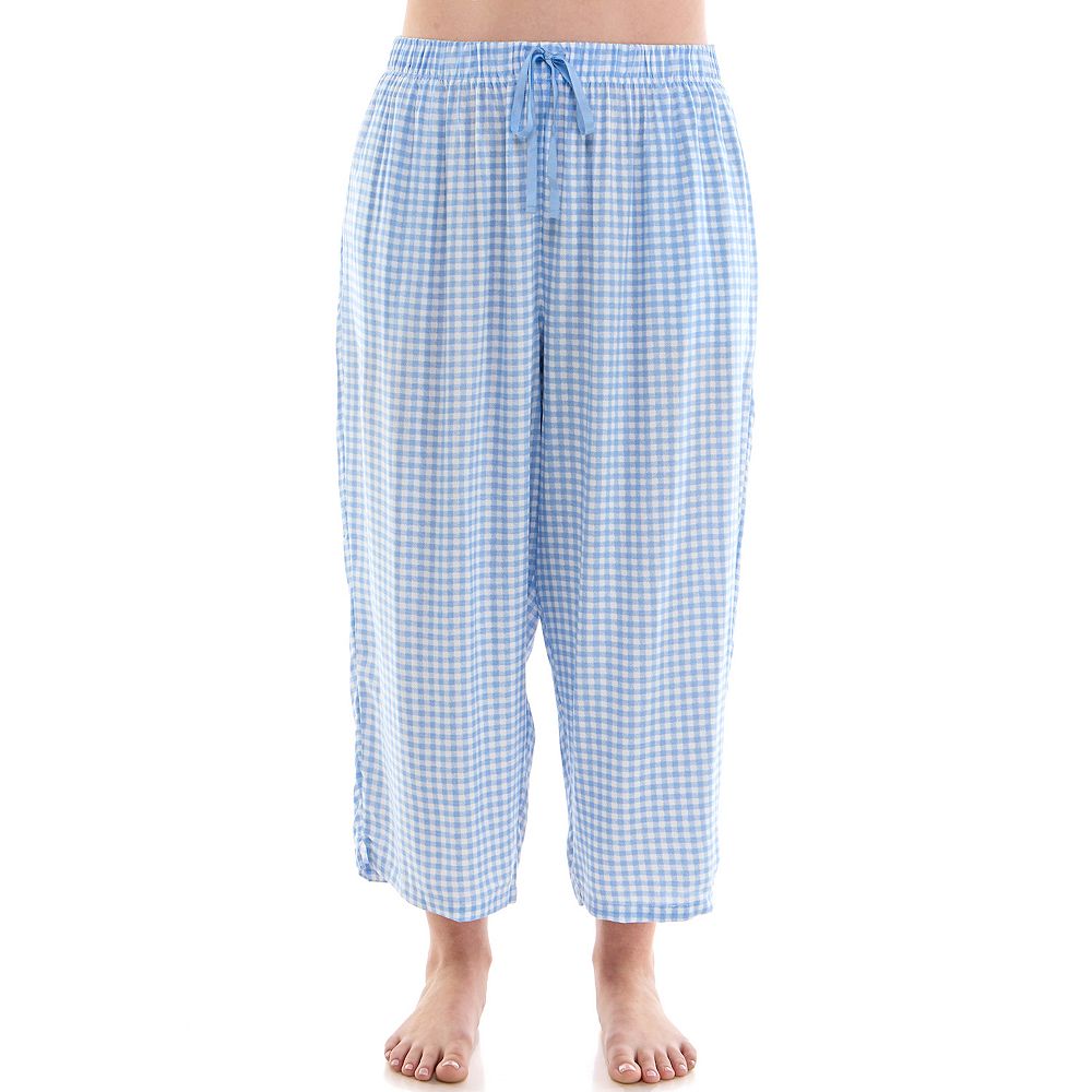 Plus Size Croft & Barrow® Woven Rayon Pajama Capri Pants
