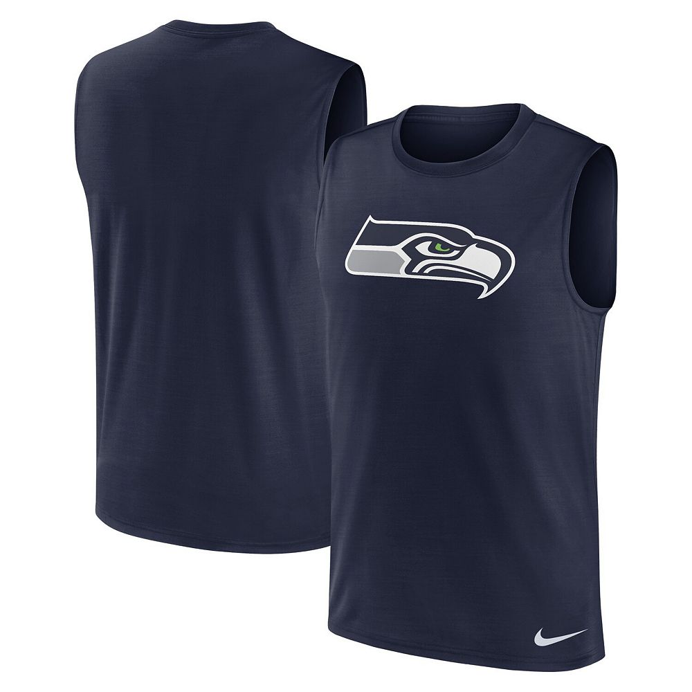 Men's Nike College Navy Seattle Seahawks Blitz Legend Muscle Perform ...