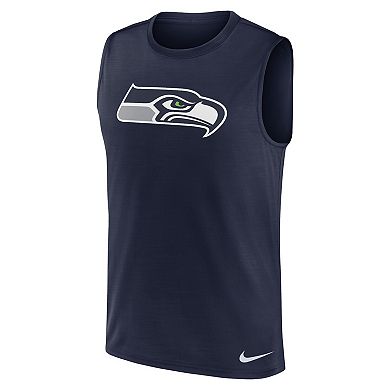 Men's Nike College Navy Seattle Seahawks Blitz Legend Muscle Perform ...