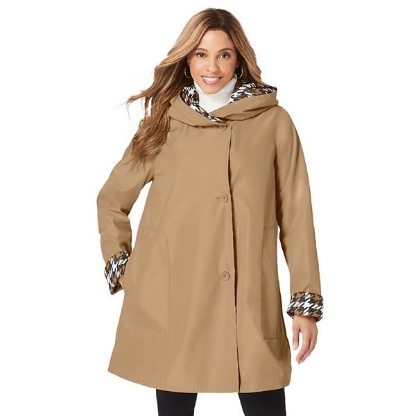 Jessica London Women's Plus Size Reversible A-Line Raincoat