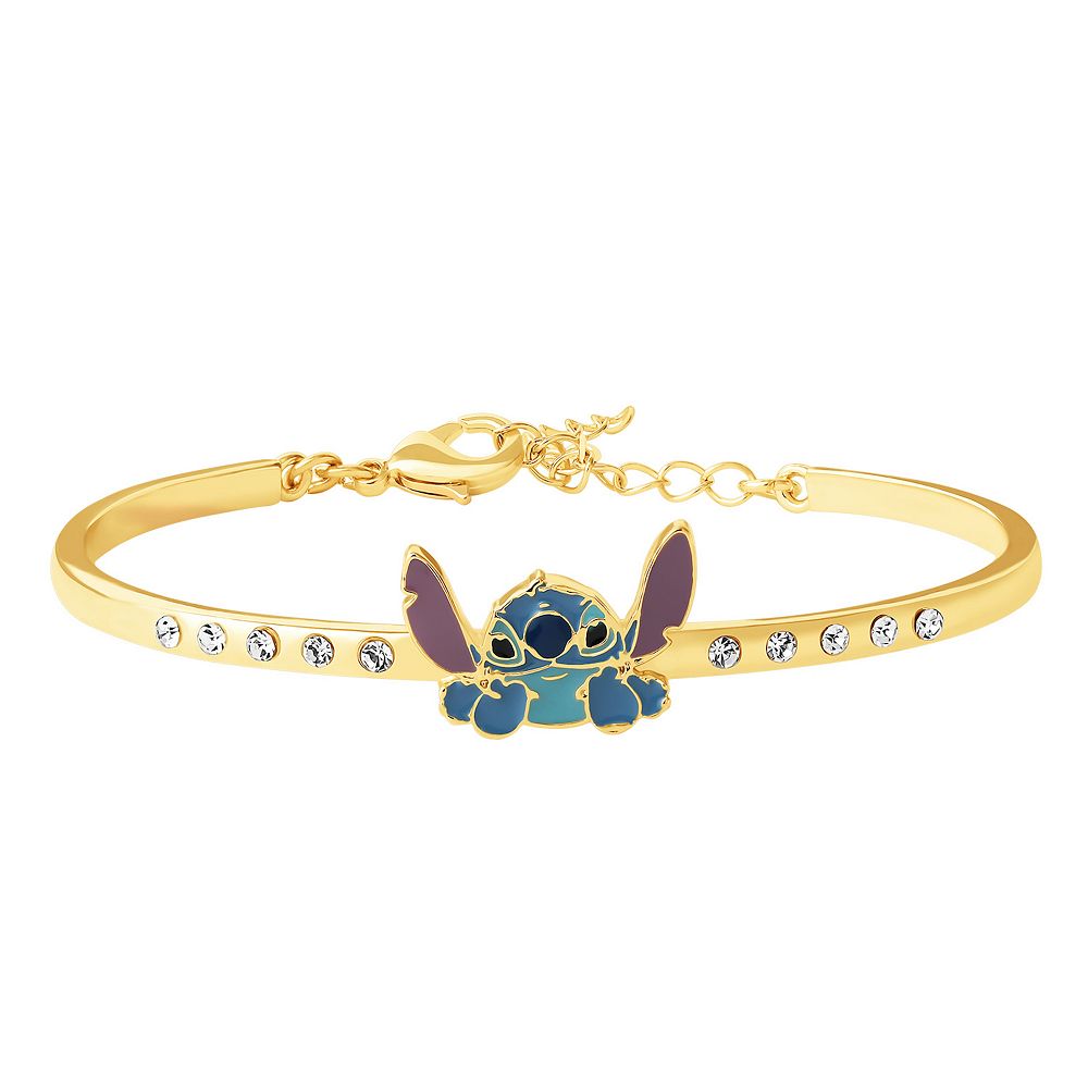 Disney's Lilo & Stitch Gold Plated Crystal Bangle Bracelet