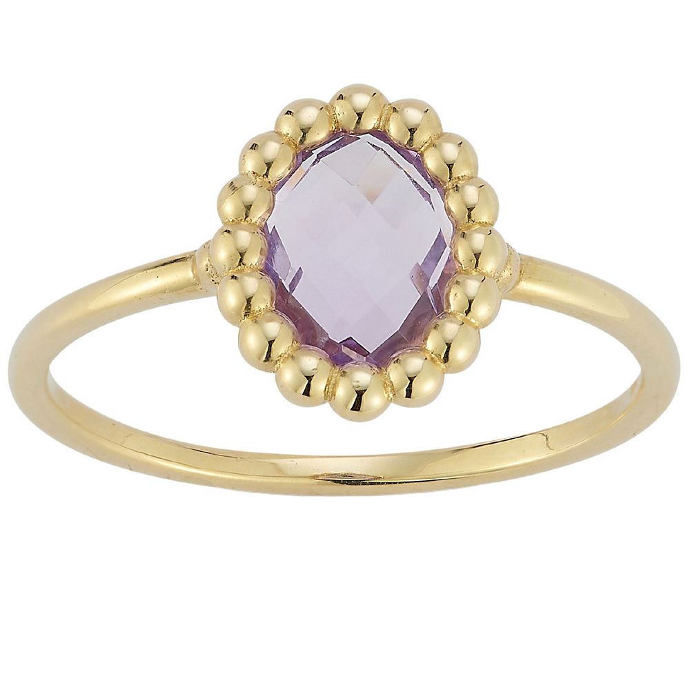 LUMINOR GOLD 14k Gold Gemstone Oval Ring