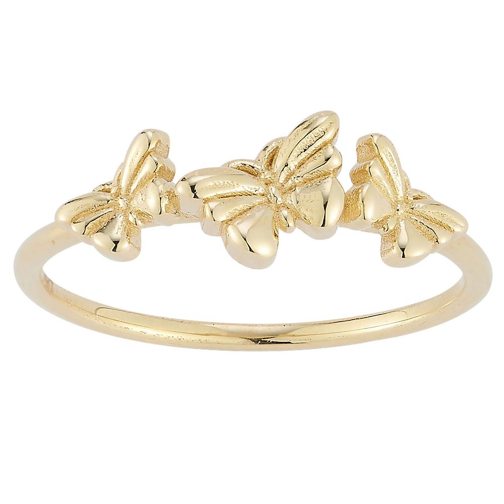 LUMINOR GOLD 14k Gold Tri Butterfly Ring