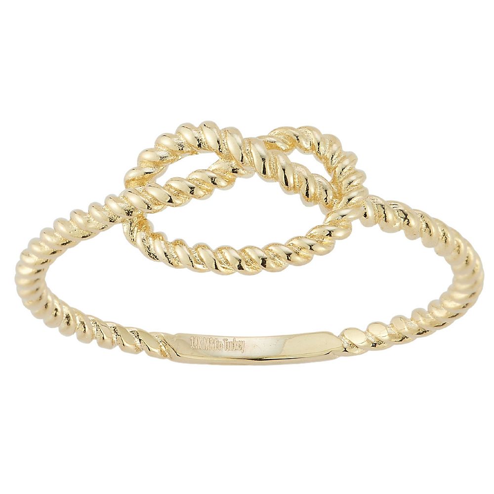 LUMINOR GOLD 14k Gold Twisty Knot Ring