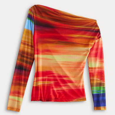 Women's INTEMPO™ One Shoulder Mesh Top