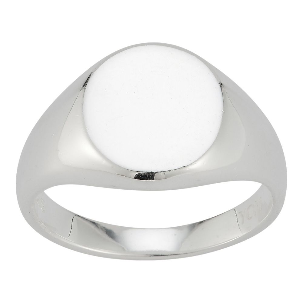 Menster Men's Sterling Silver Oval Signet Ring