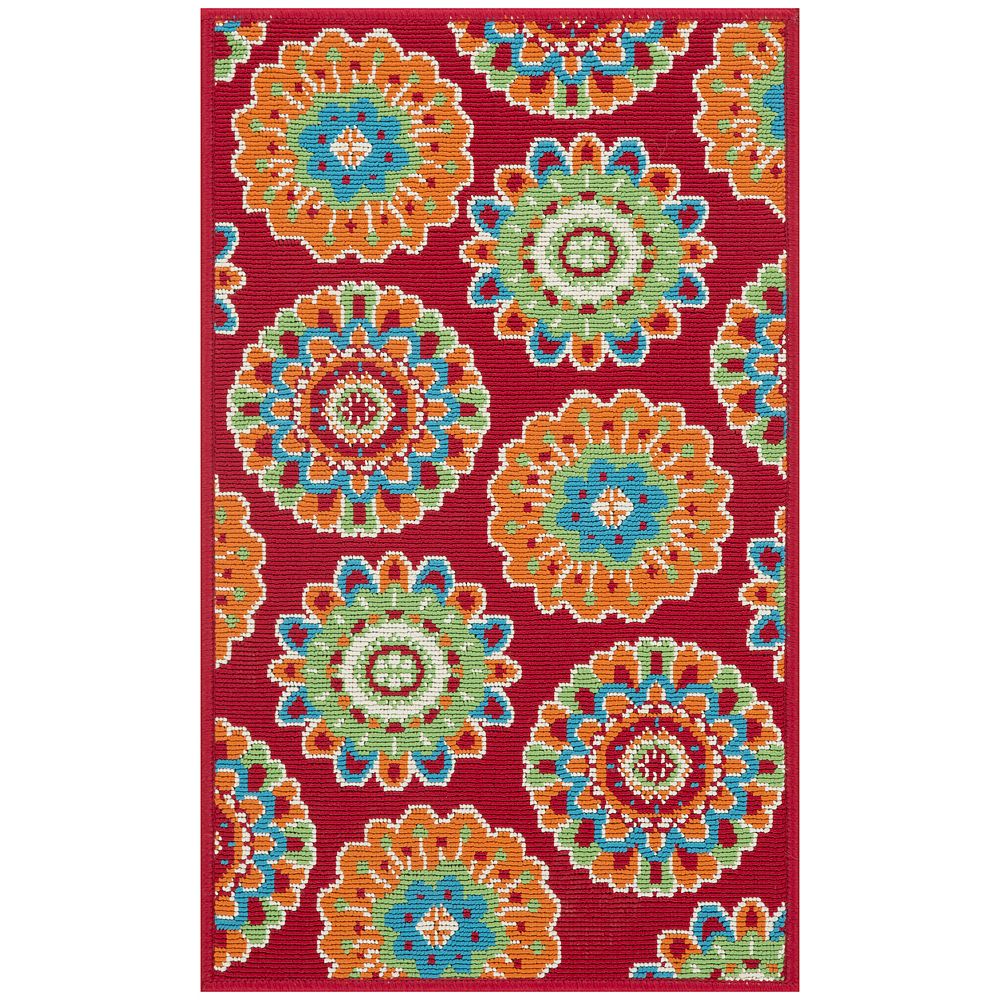 Sonoma Goods For Life® Floral Medallion Indoor / Outdoor Area or Throw Rug
