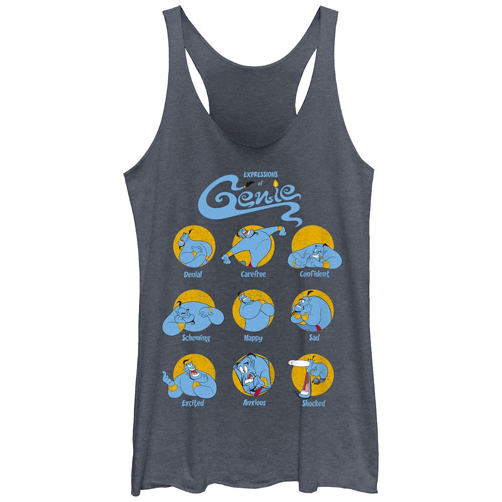 Disney's Aladdin Expressions Of Genie Juniors' Racerback Tank Top
