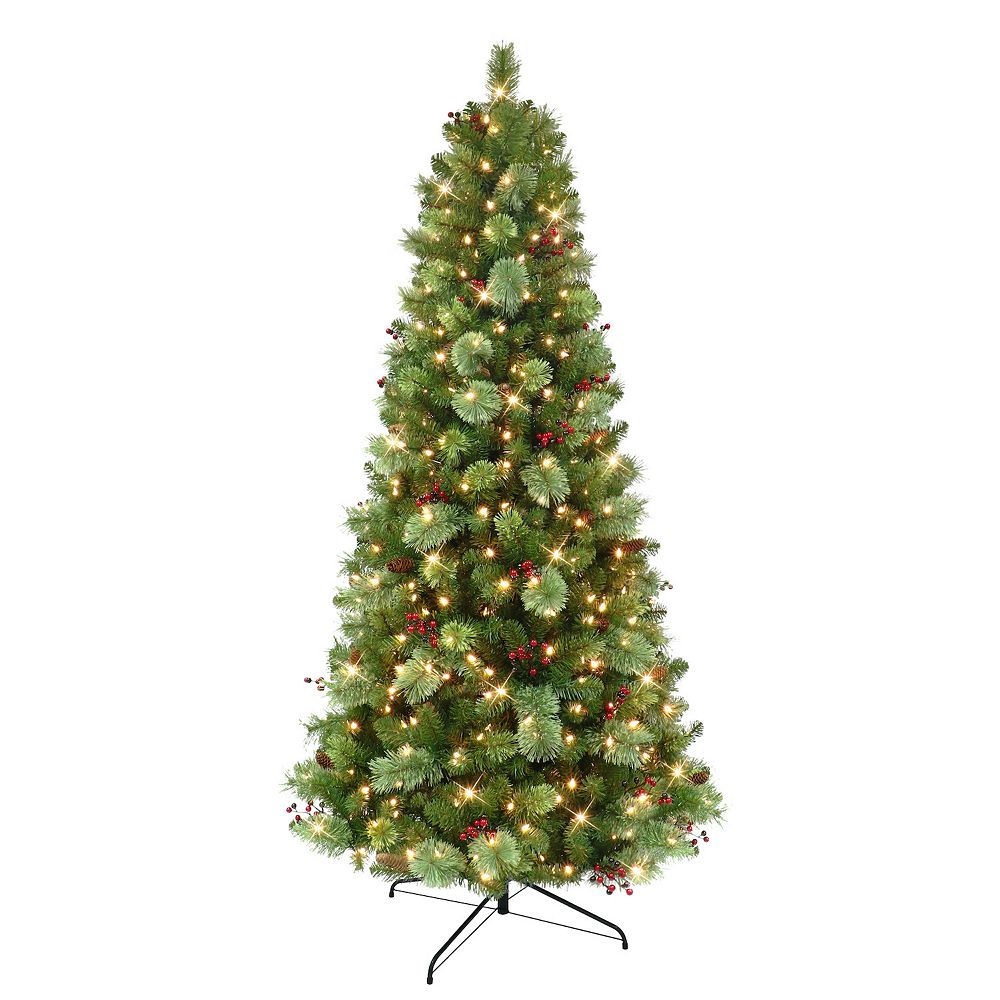 Puleo International Inc. 6.5-ft. Pre-Lit Washington Spruce Artificial ...