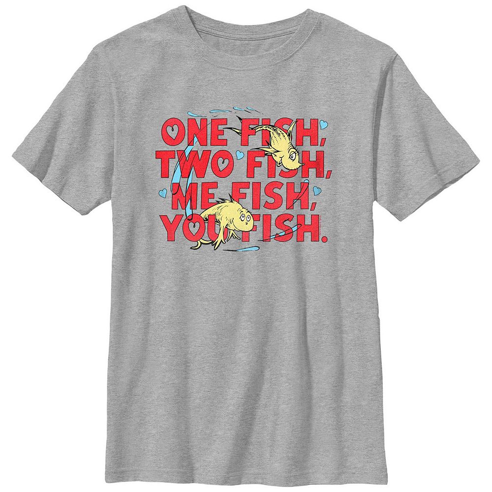 Boys 8-20 Dr. Seuss One Fish Two Fish Me Fish You Fish Graphic Tee
