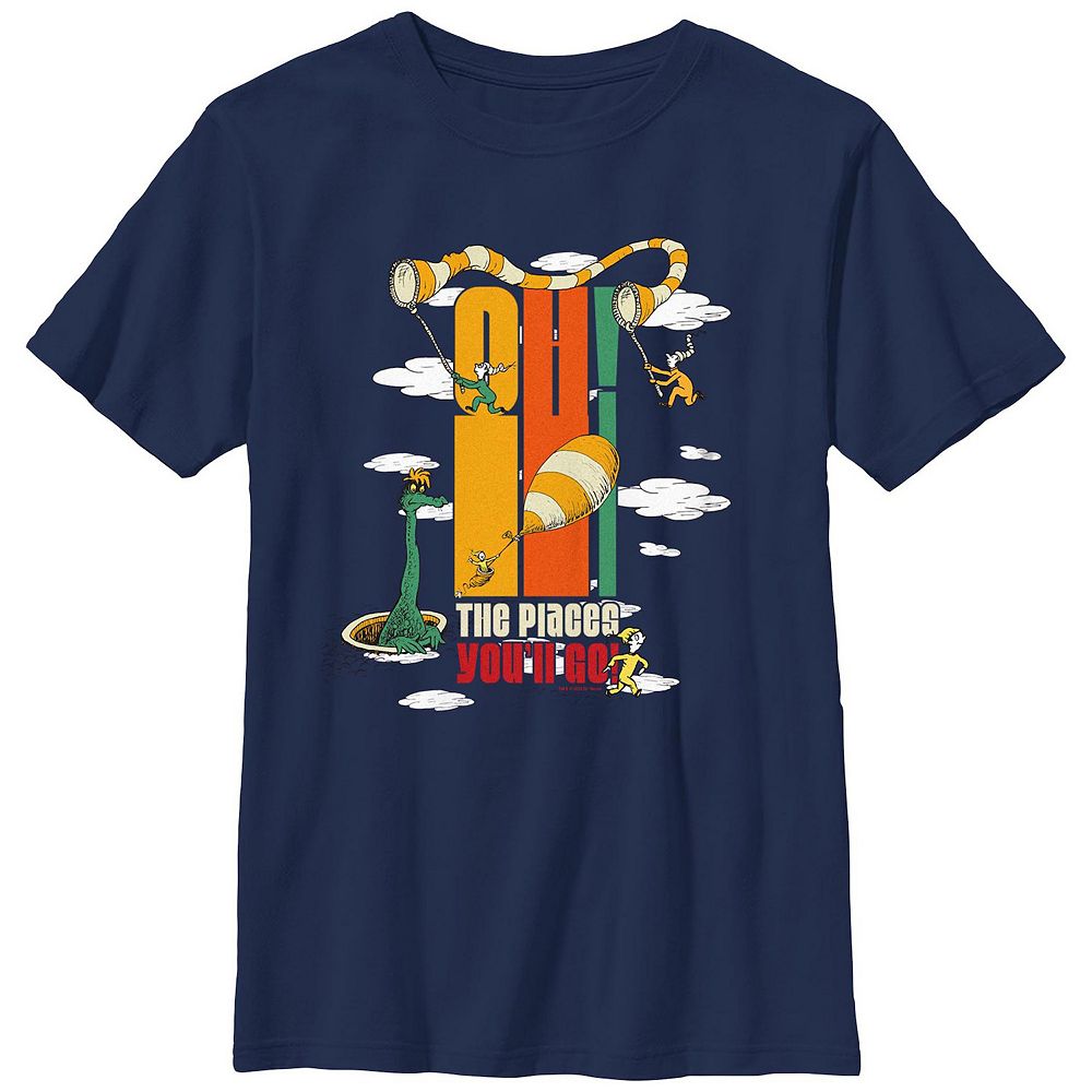 Boys 6-20 Dr. Seuss Oh! The Places You'll Go Poster Graphic Tee