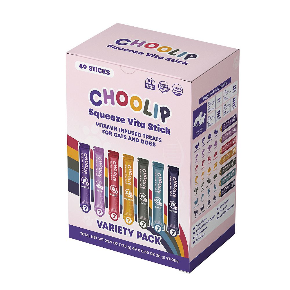 Choolip Squeeze Vita Stick for Cats and Dogs Lickable Treats ...