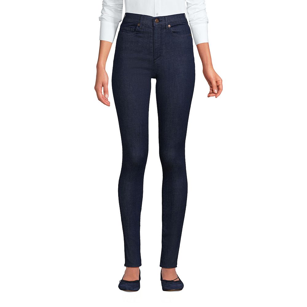 Petite Lands' End Adaptive Lycra High Rise Skinny Jeans