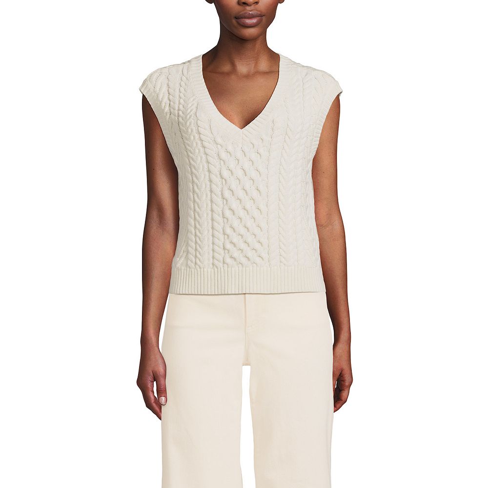 Women's Lands' End Cable Sweater Vest