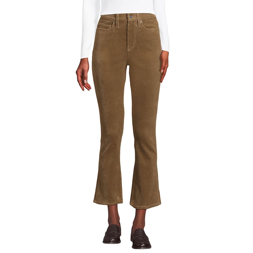 Petite Lands' End Corduroy High-Rise Kick Crop Pants