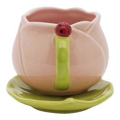 Celebrate Together™ Spring Tulip Mug & Leaf Saucer Set