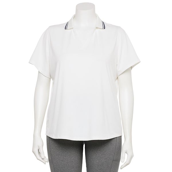 Plus Size Tek Gear® Sport Gear Grid Mesh Piping Detail Polo