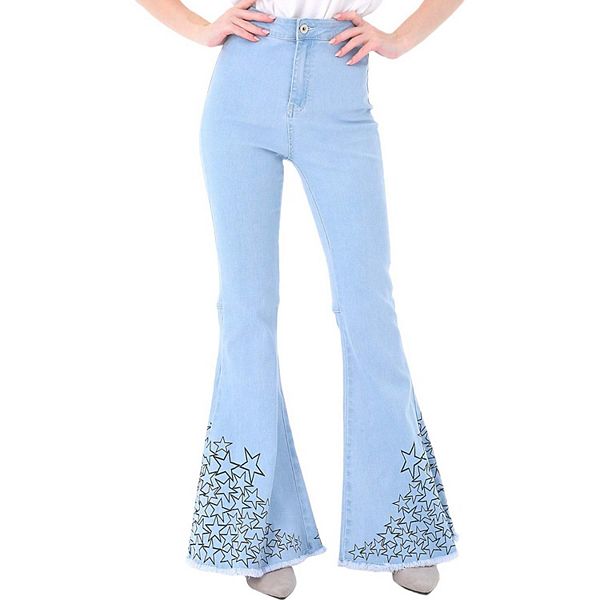 Women's Bell Bottom High Waist Denim Jeans