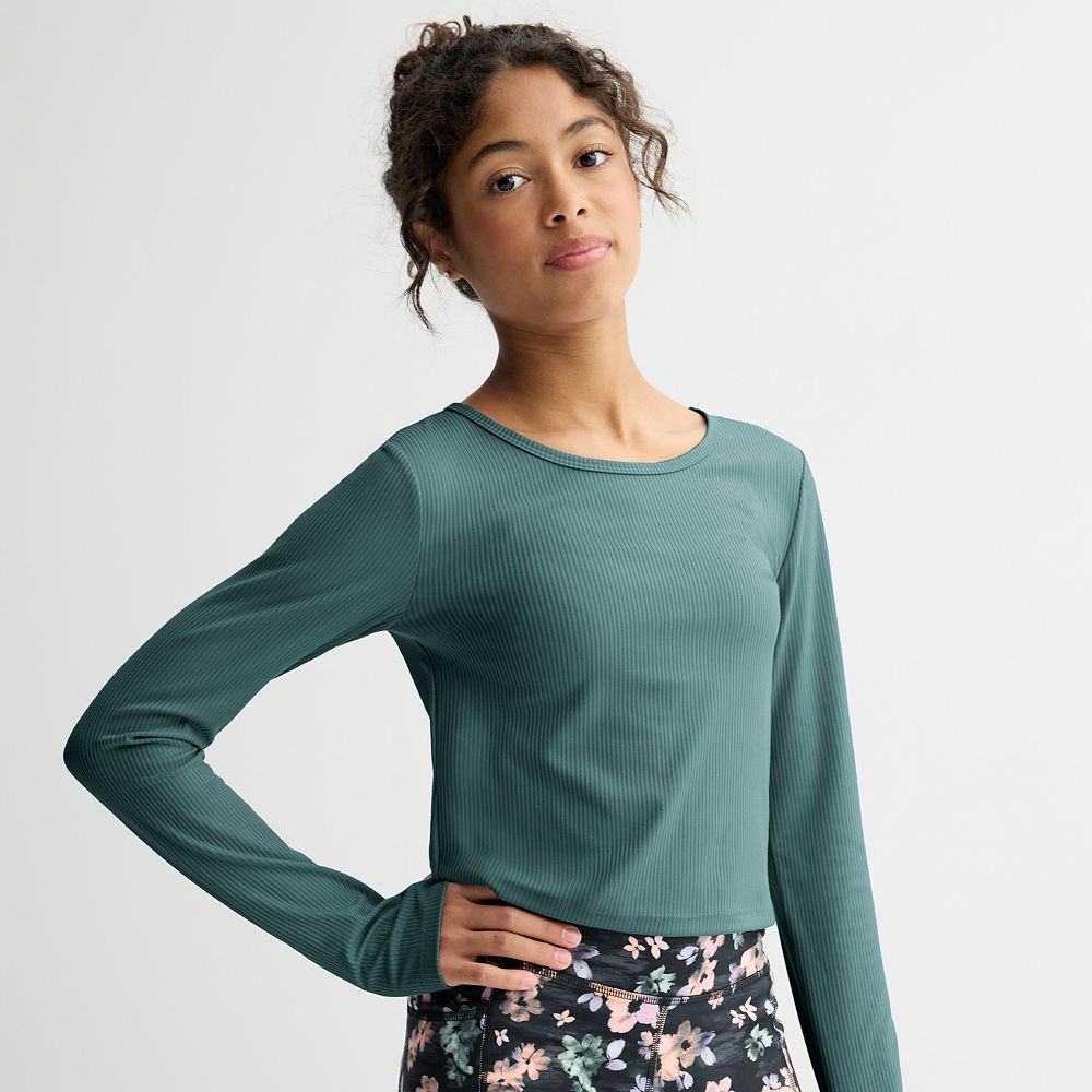Girls 7-20 Tek Gear® Long Sleeve Ribbed Tee