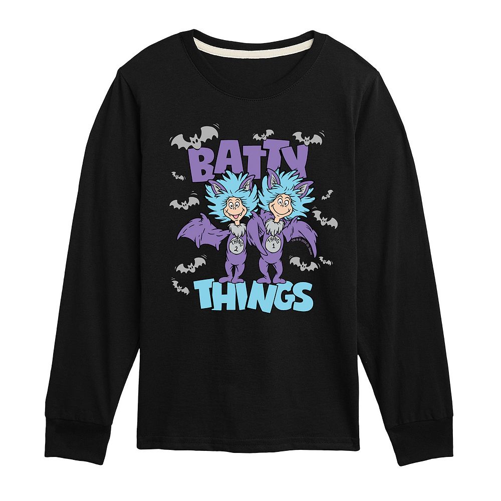 Boys 8-20 Dr. Seuss The Cat in the Hat Batty Things Long Sleeve Graphic Tee