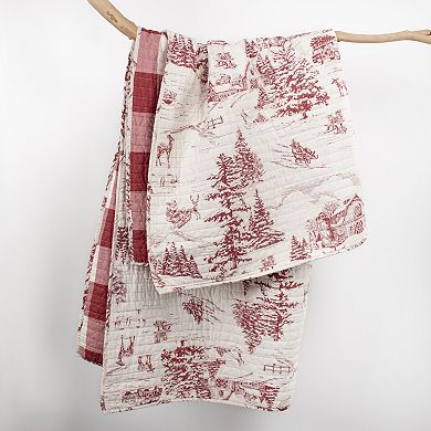 Levtex Home Winter Sleigh Ride Quilted Throw Blanket