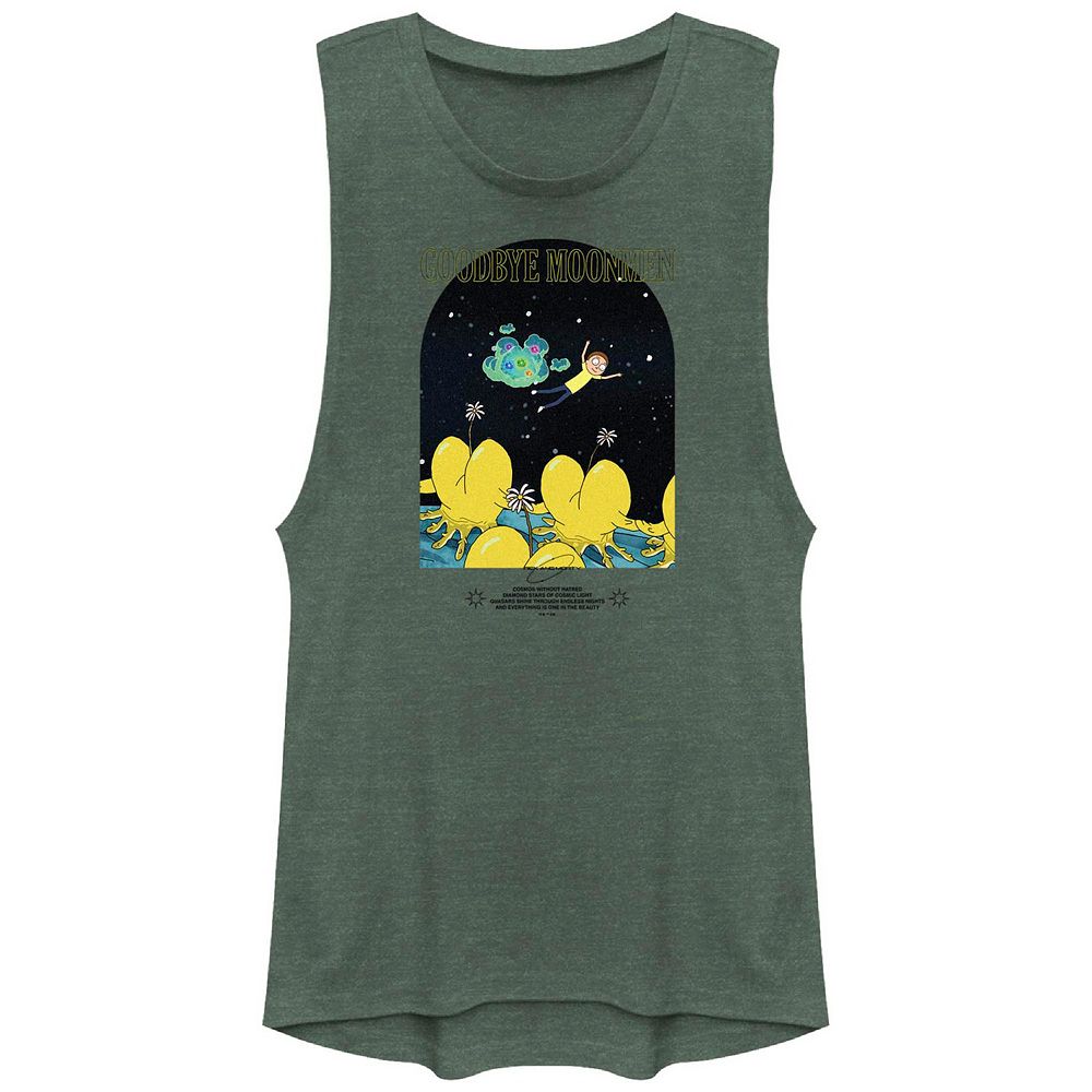 Juniors' Rick And Morty Goodbye Moonmen Graphic Tank Top