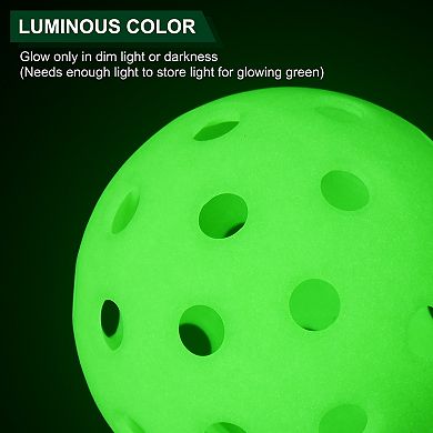 40 Holes Outdoor Pickleball Balls Glow At Night Pickleball For Amateurs ...