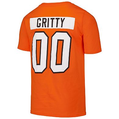 Youth Mitchell & Ness Orange Philadelphia Flyers Gritty Peace Sign T-Shirt