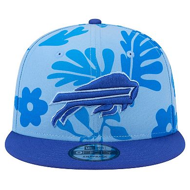Men's New Era Light Blue Buffalo Bills Leafy 9FIFTY Snapback Hat