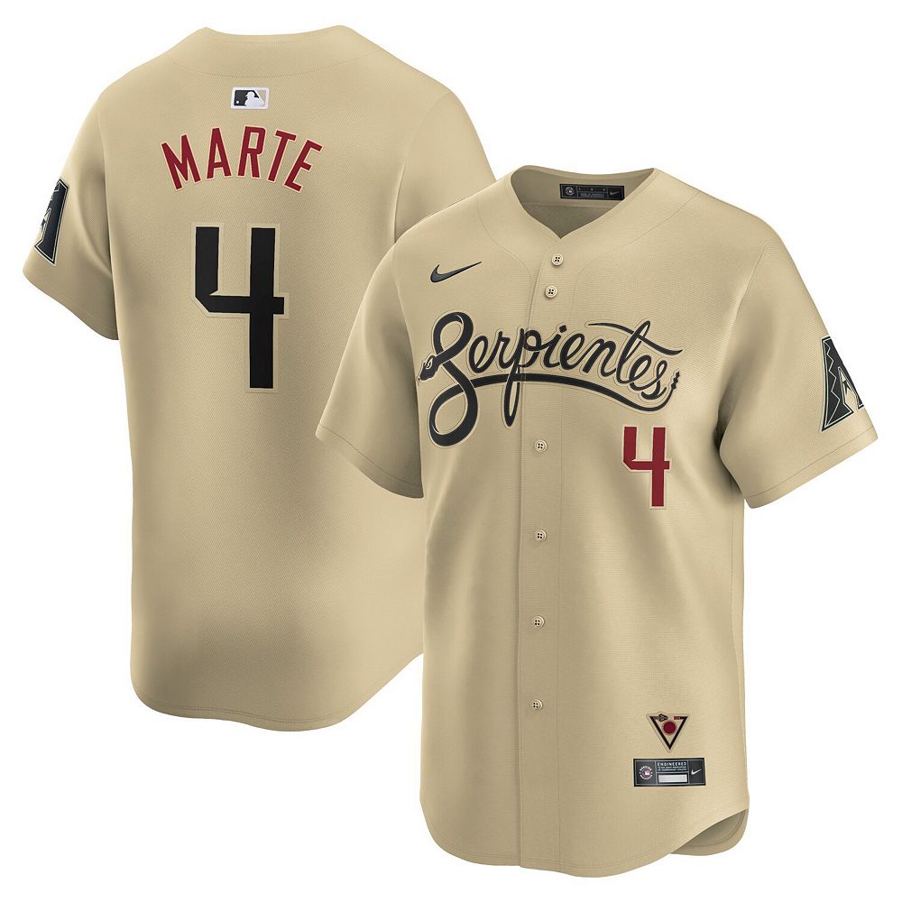 Men's Nike Ketel Marte Sand Arizona Diamondbacks City Connect Limited ...