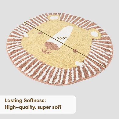 Childlike Behavior Cute Animal Face Rug For Kids And Toddlers