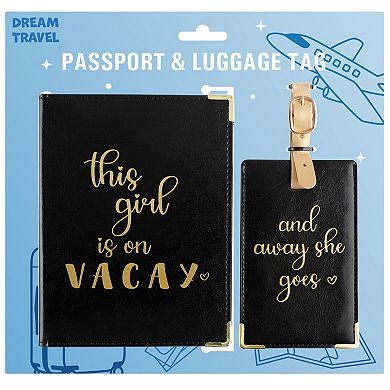Dream Travel Luggage Tag and Passport Set