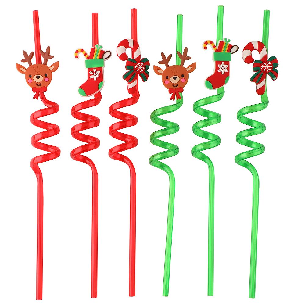 Holiday Straws, 6-Pack