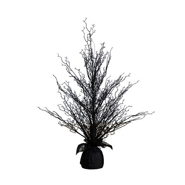 nearly natural 3-ft. Pre-Lit Halloween Black Twig Artificial Fall Tree ...