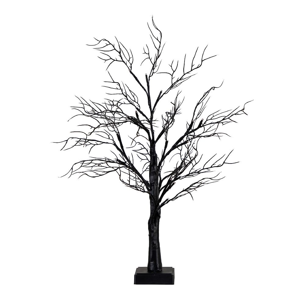 nearly natural 2-ft. Pre-Lit Halloween Deluxe Black Twig Artificial ...