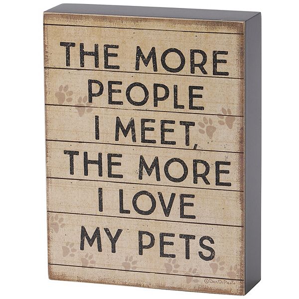 By Kathy Love My Pets Box Sign Table Decor