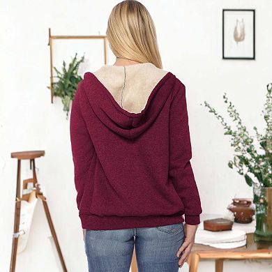 Women's Thick Sherpa Self Hug Hoodie
