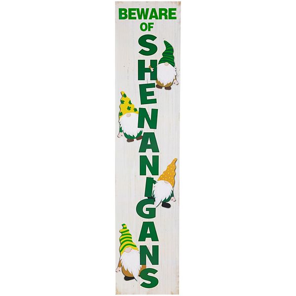 Northlight 36" Beware of Shenanigans St. Patrick's Day Porch Board Sign ...