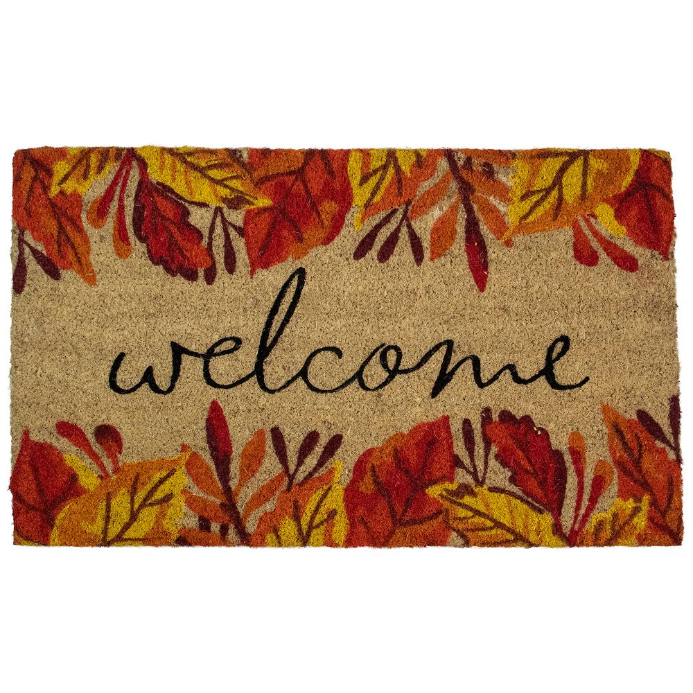 Northlight Fall Leaf "Welcome" Doormat